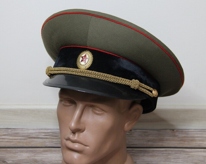USSR Original Soviet Army Officer Visor Cap Soviet Officer - Etsy