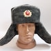 Vintage Winter Faux Fur Hat, Soviet Army Design Ushanka Hat, Soviet ...