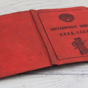 Vintage Soviet Document WWII Military ID of the USSR Soviet Officer ...