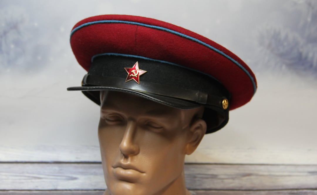 Vintage Soviet Army Officer Visor Cap, Soviet Officer Cap of Medical ...