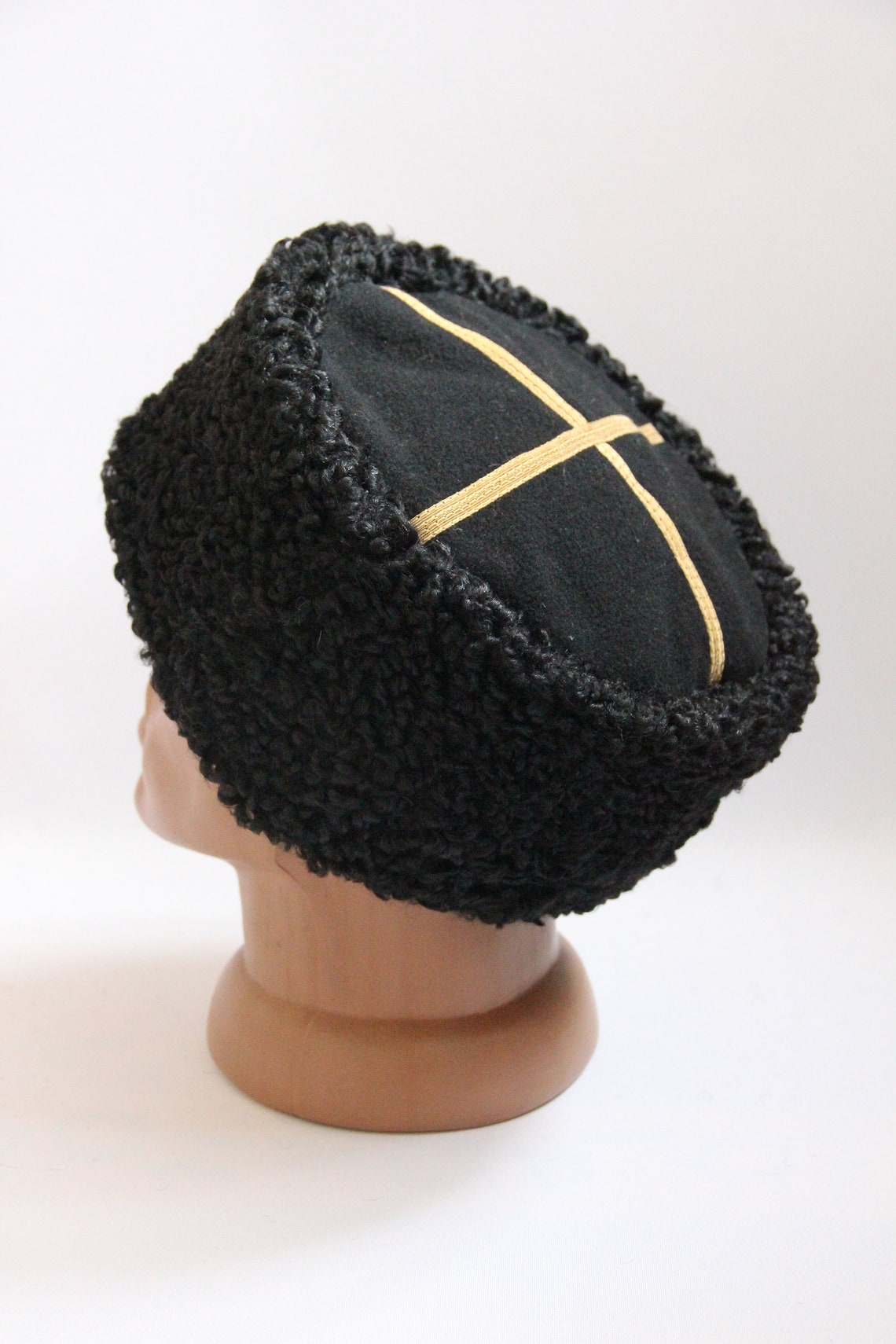 Vintage Cossack Winter Hat Papaha Kubanka Hat Natural | Etsy