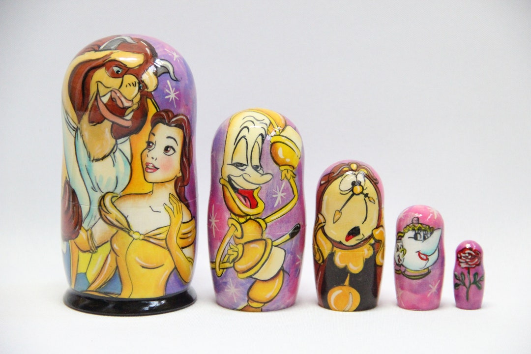 Cartoon Characters Nesting Doll 4.92'' or 12.5 Cm, Hand Painted ...