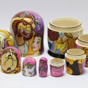 Cartoon Characters Nesting Doll 4.92'' or 12.5 Cm, Hand Painted ...