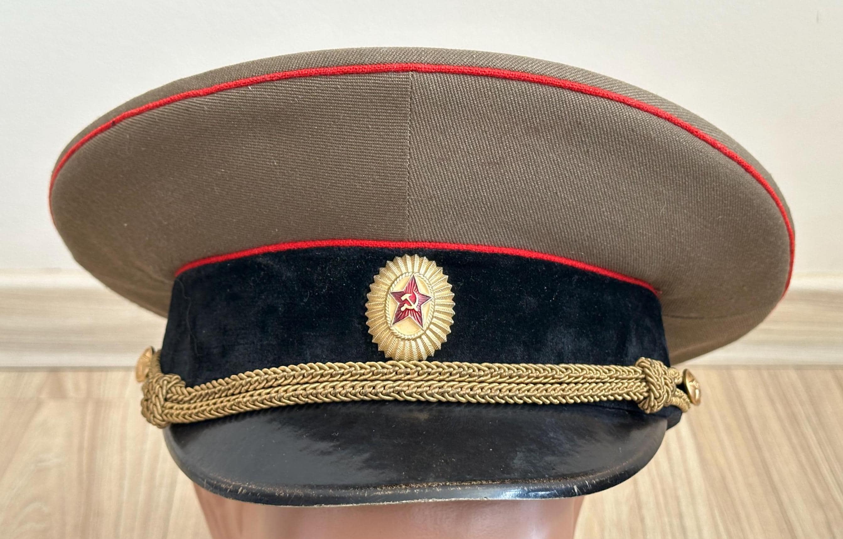 Vintage Soviet Army Officer Visor Cap, Soviet Officer Cap of Tank Force ...