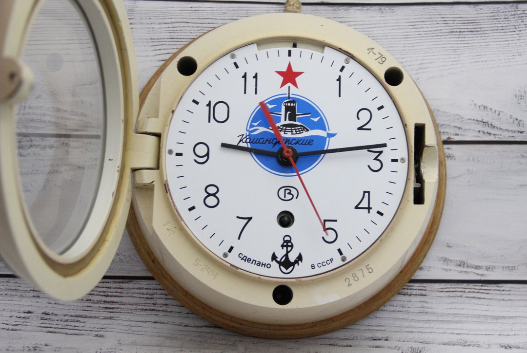 Rare Original Soviet Mechanical Cabin Clock 4Q-1979 Ship - Etsy