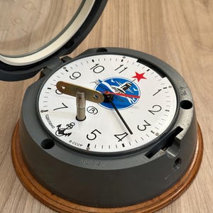 Rare Original Soviet Mechanical Cabin Clock 4Q-1975 Ship Submarine ...