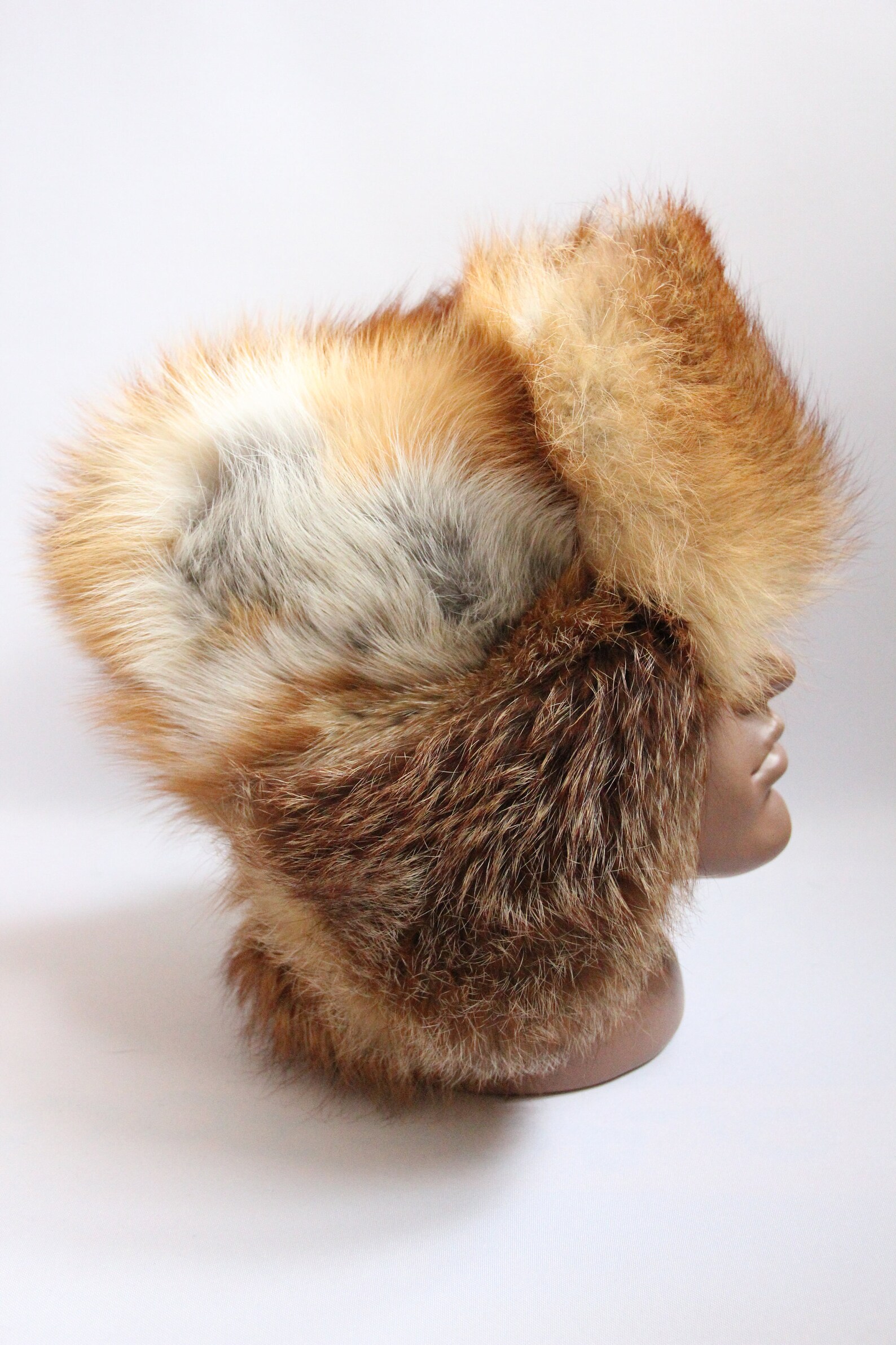 Winter Red Fox Fur Hat Natural Ushanka Hat Russian Winter | Etsy