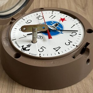 Rare Original Soviet Mechanical Cabin Clock 4Q-1972 Ship Submarine ...