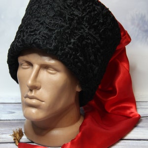 MADE in UKRAINE Vintage Cossack Winter Hat Papaha, Kubanka Hat, Natural ...