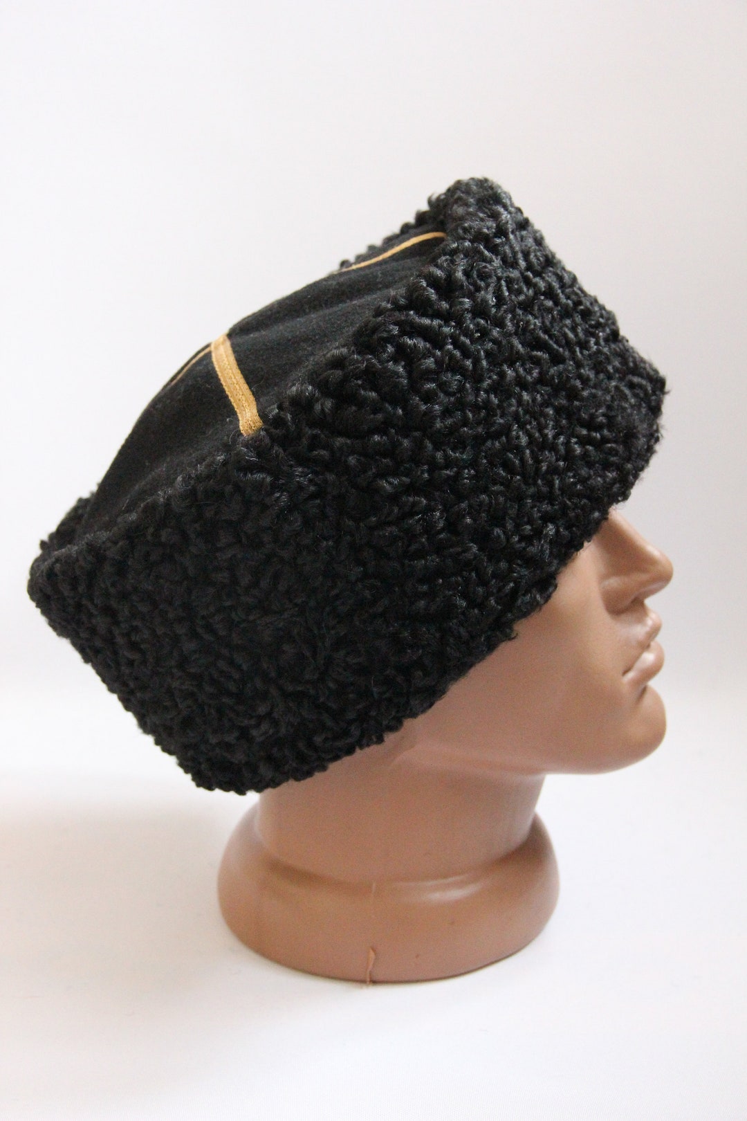 Vintage Cossack Winter Hat Papaha Kubanka Hat Natural - Etsy