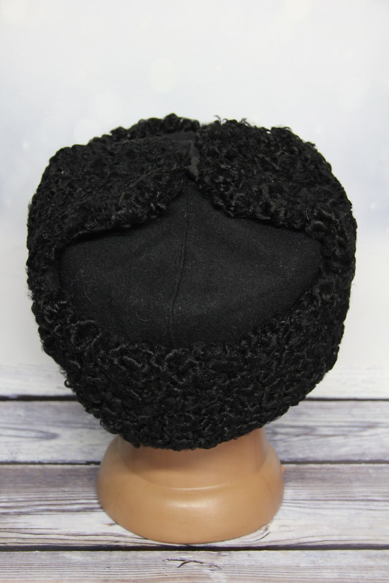 Winter Karakul Fur Hat Natural Ushanka Hat Russian Winter Fur | Etsy