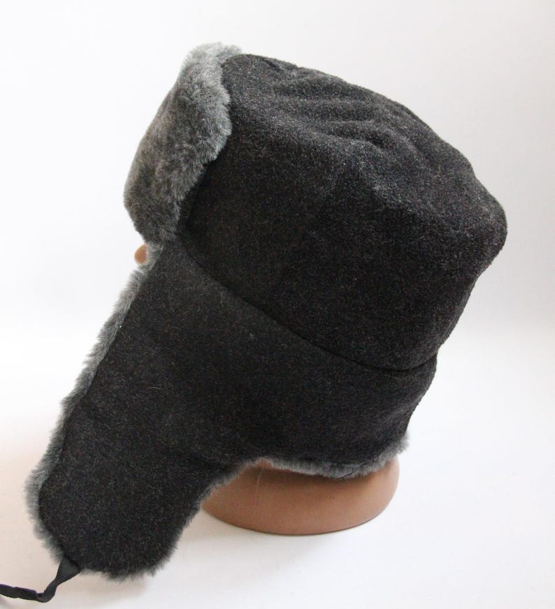 Vintage Winter Faux Fur Hat, Soviet Army Design Ushanka Hat, Soviet ...