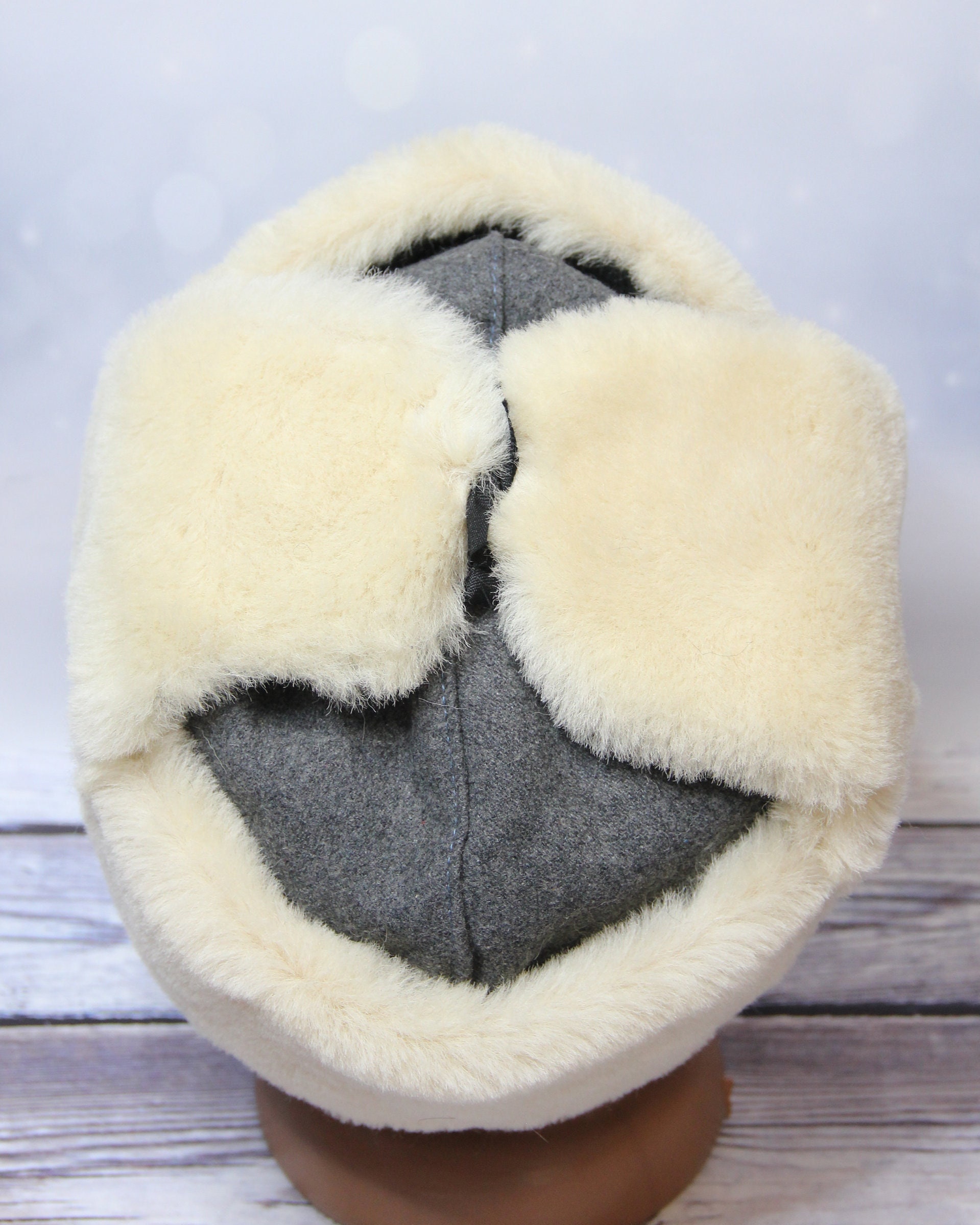 Winter Sheepskin Fur Hat Natural Ushanka Hat Ukrainian Winter Fur Hat ...