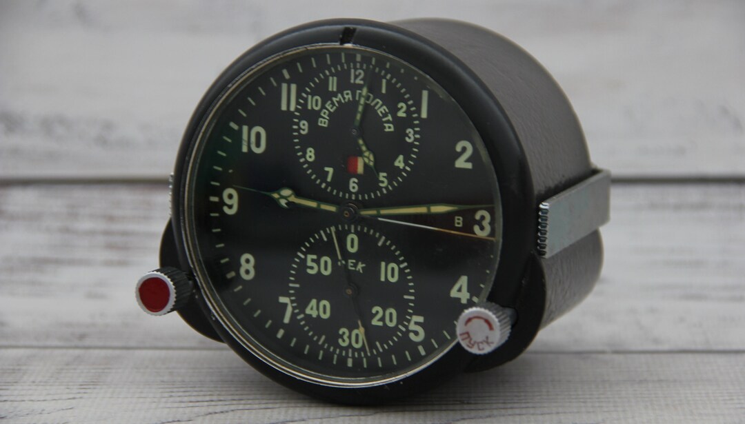 Rare Original Soviet Military Aviation Air Jet Clock ACHS-1 - Etsy