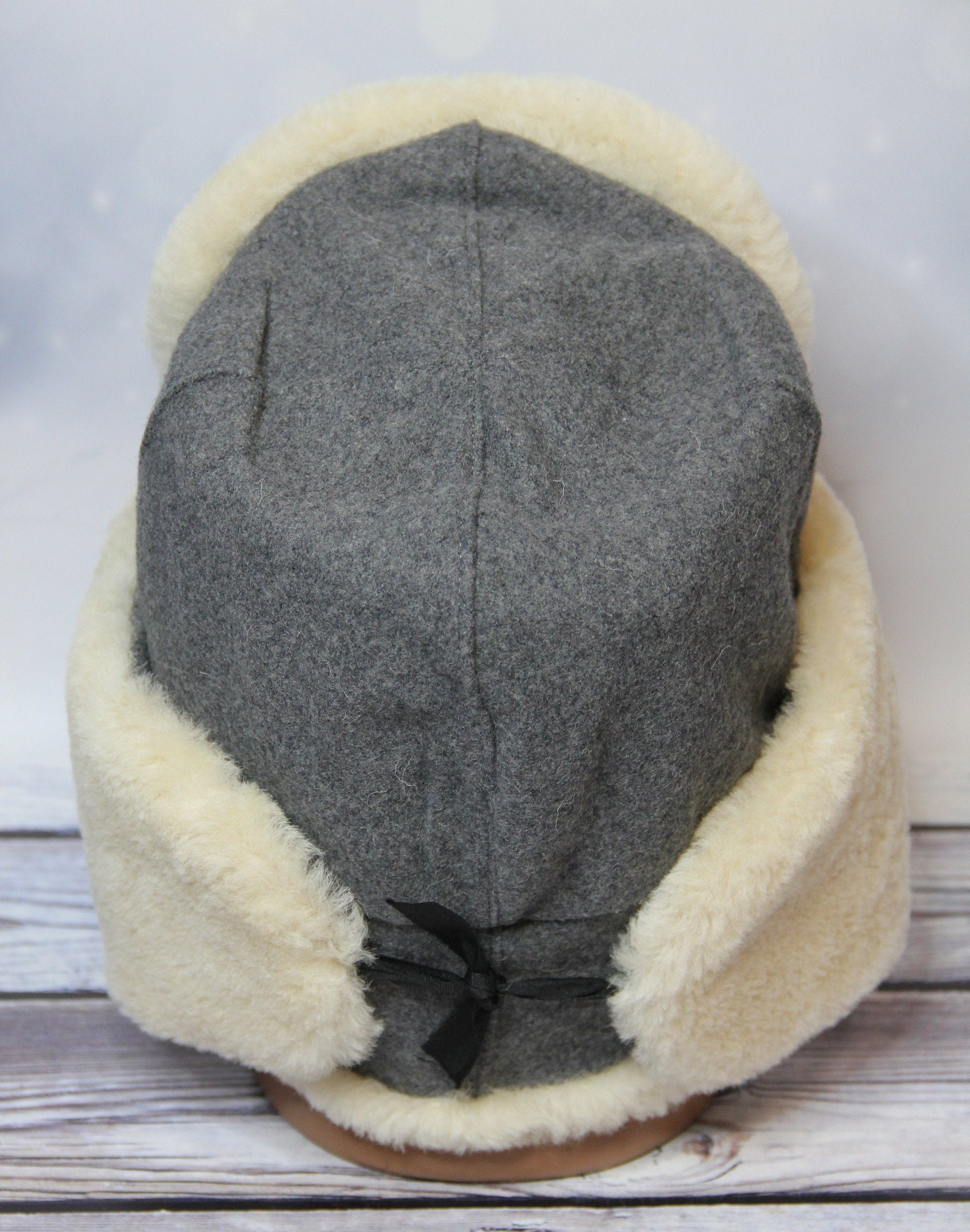 Winter Sheepskin Fur Hat Natural Ushanka Hat Russian Winter - Etsy