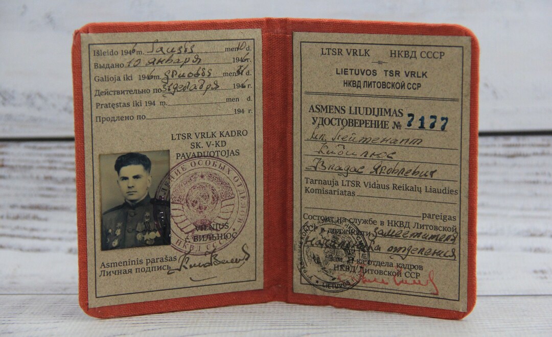 Vintage Soviet Document WWII Military ID of the USSR - Etsy
