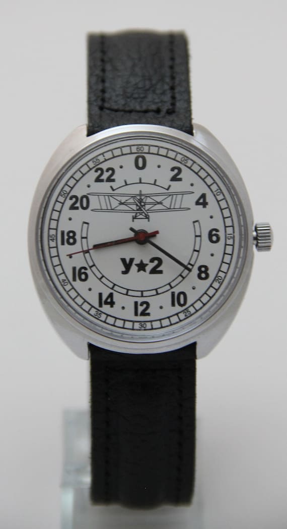 USSR Vintage Soviet Mechanical Watch 24 Hour Raketa F… - Gem