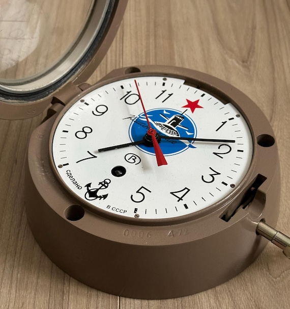 Rare Original Soviet Mechanical Cabin Clock 4Q-1972 S… - Gem