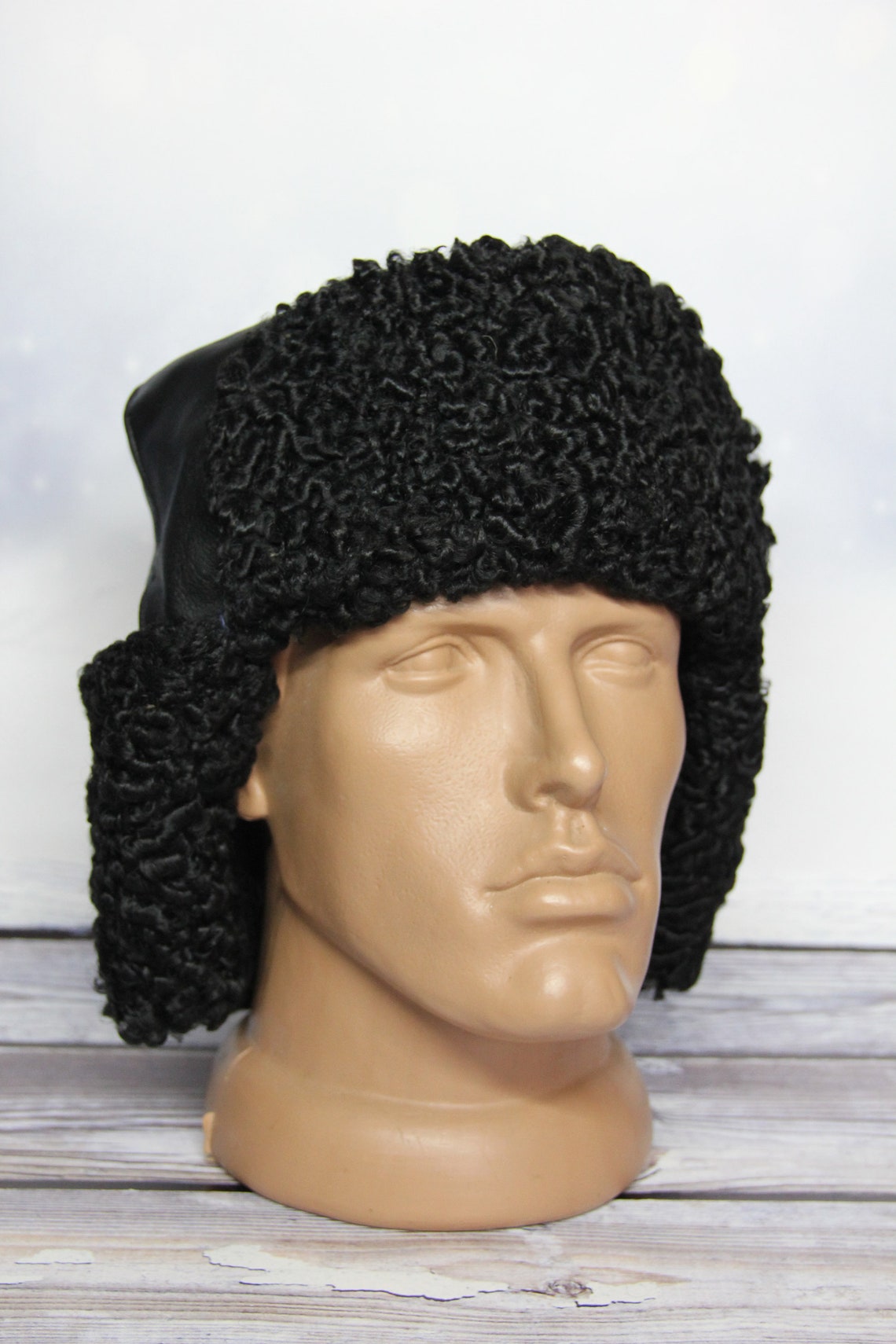 USSR Hat Winter Karakul Fur Hat Natural Ushanka Hat Russian | Etsy