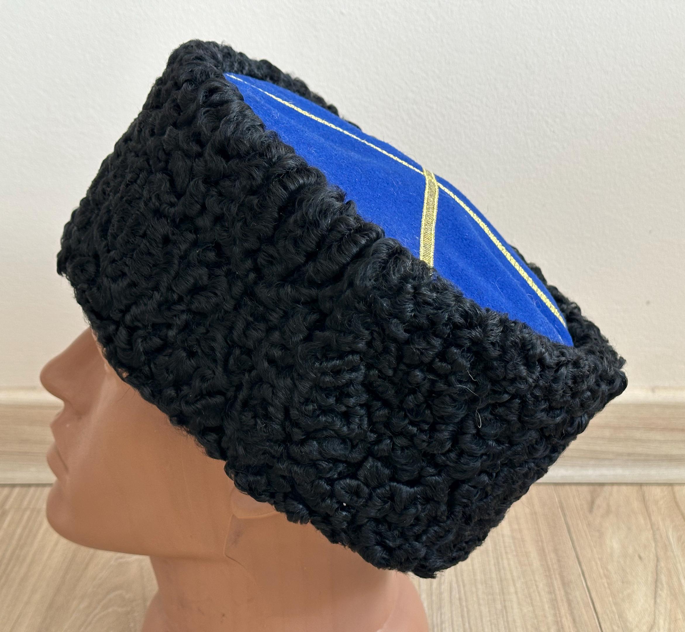 Vintage Cossack Winter Hat Papaha, Kubanka Hat, Natural Astrakhan Fur ...