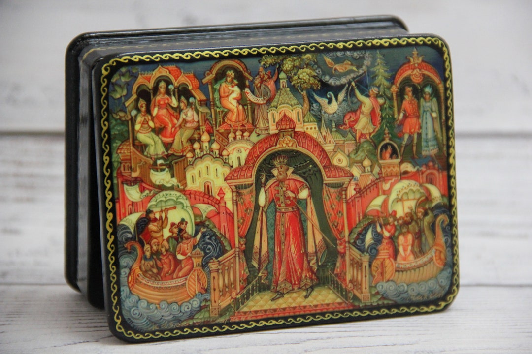 Ukrainian Lacquer Box, Palekh Art Painting School, Fairy Tale, Handmade ...