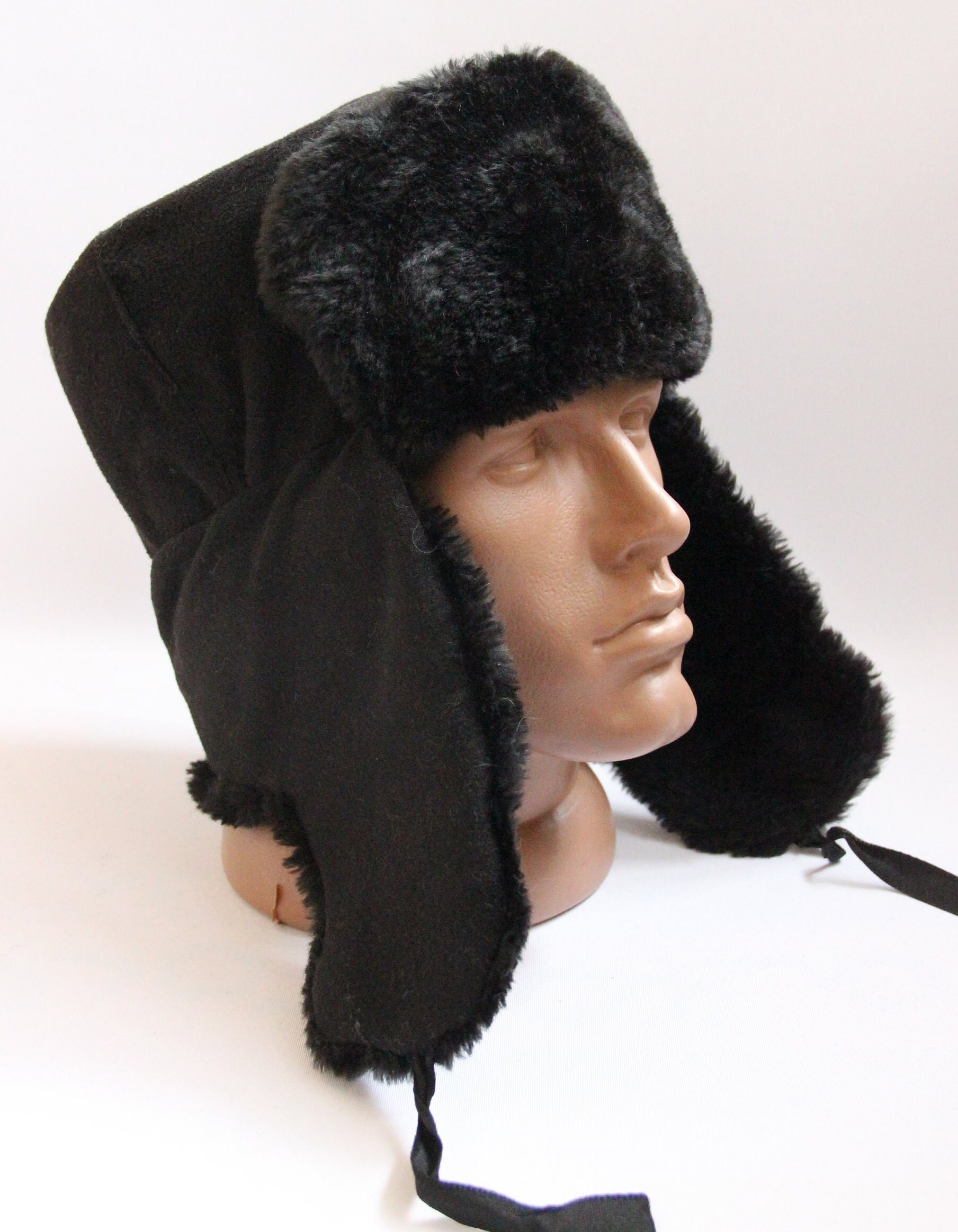 Vintage Winter Faux Fur Hat, Soviet Army Design Ushanka Hat, Soviet ...