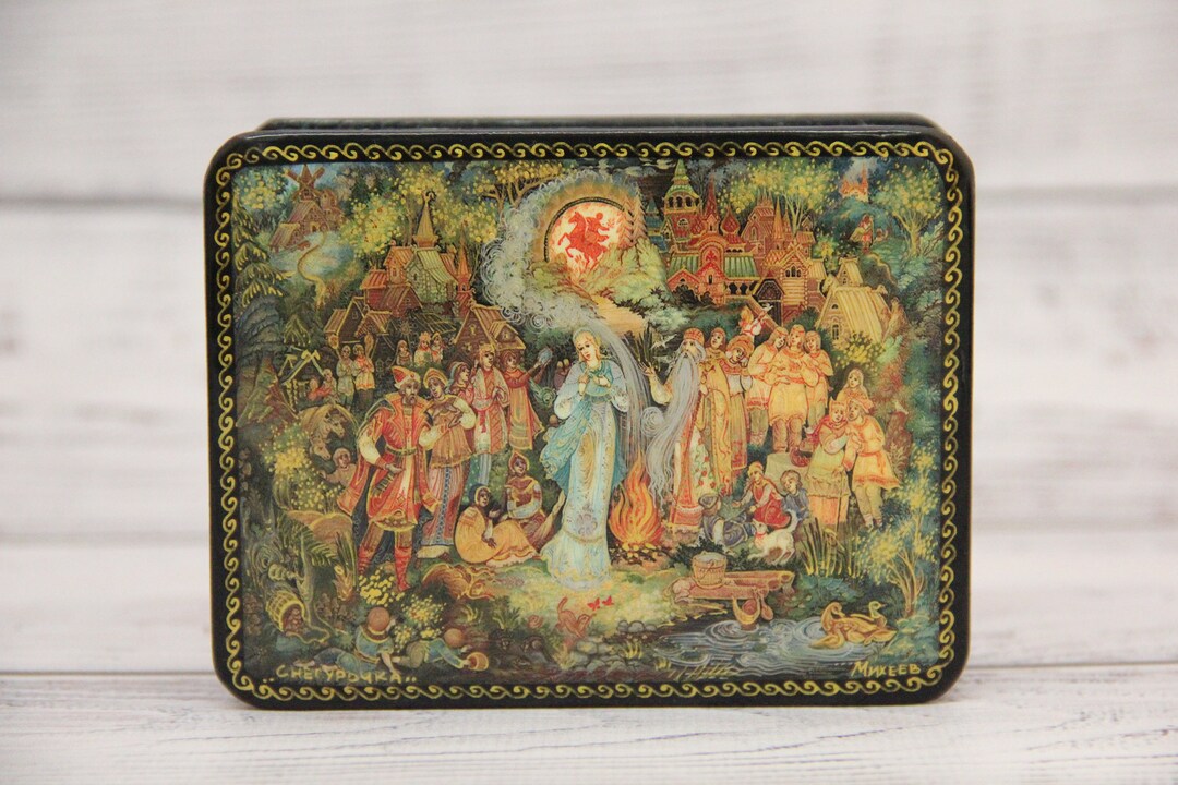 Ukrainian Lacquer Box, Palekh Art Painting School, Fairy Tale, Handmade ...