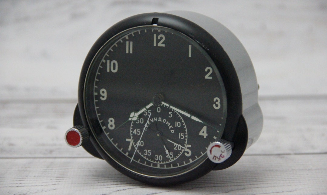 Rare Original Soviet Military Aviation Air Jet Clock Chp-60 Watch ...