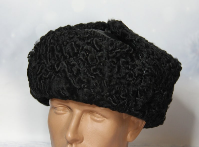Winter Karakul Fur Hat Natural Ushanka Hat Russian Winter Fur | Etsy