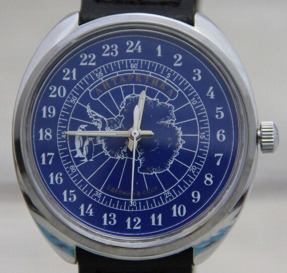 USSR Vintage Soviet Mechanical Watch 24 Hour Raketa F… - Gem