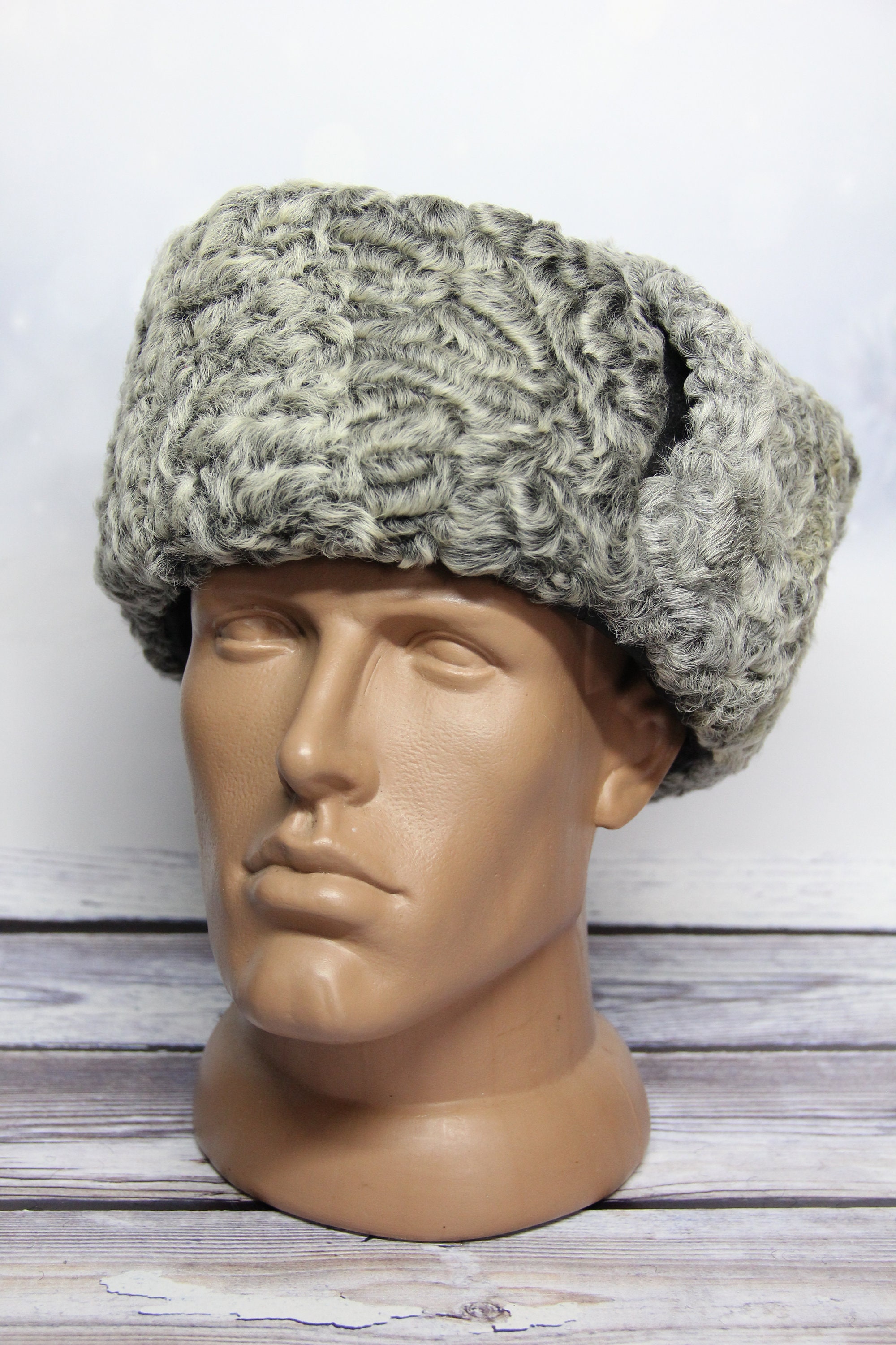 Winter Karakul Fur Hat Natural Ushanka Hat Russian Winter Fur | Etsy