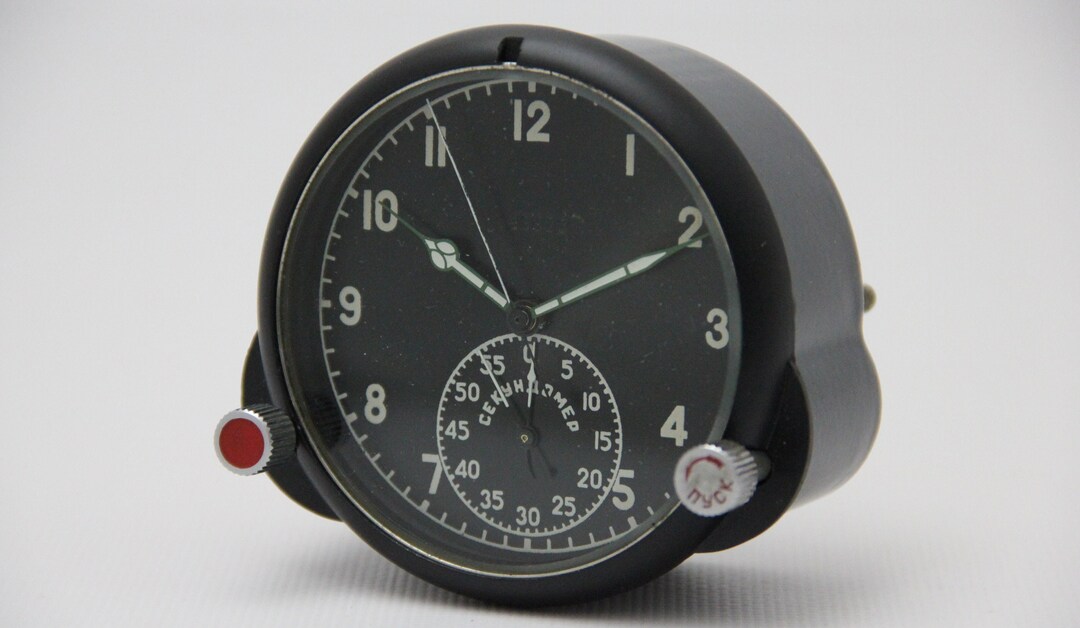 Rare Original Soviet Military Aviation Air Jet Clock Chp-60 Watch ...