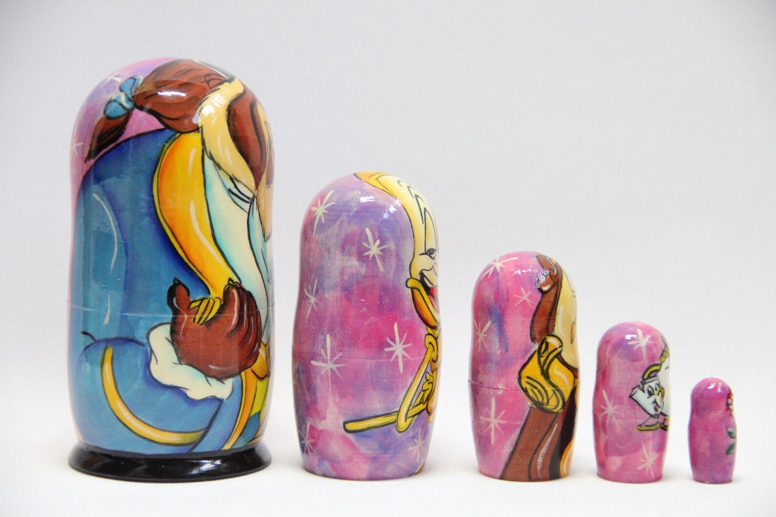 Cartoon Characters Nesting Doll 4.92'' or 12.5 Cm, Hand Painted ...