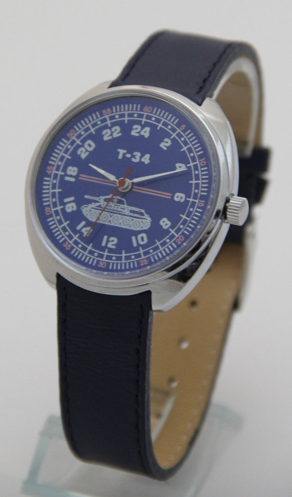 USSR Vintage Soviet Mechanical Watch 24 Hour Raketa F… - Gem