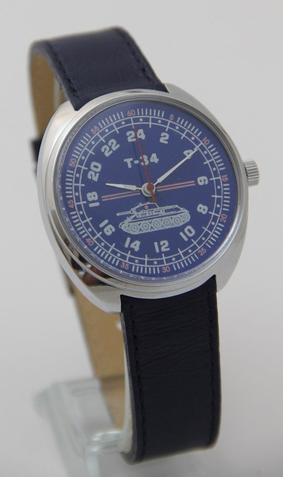 USSR Vintage Soviet Mechanical Watch 24 Hour Raketa F… - Gem