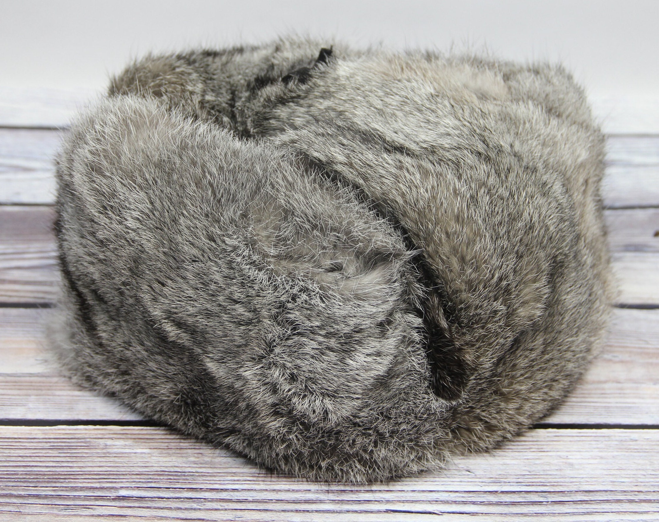 MADE in UKRAINE Winter Rabbit Fur Hat Natural Ushanka Hat - Etsy
