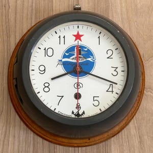 Rare Original Soviet Mechanical Cabin Clock 4Q-1975 Ship Submarine ...