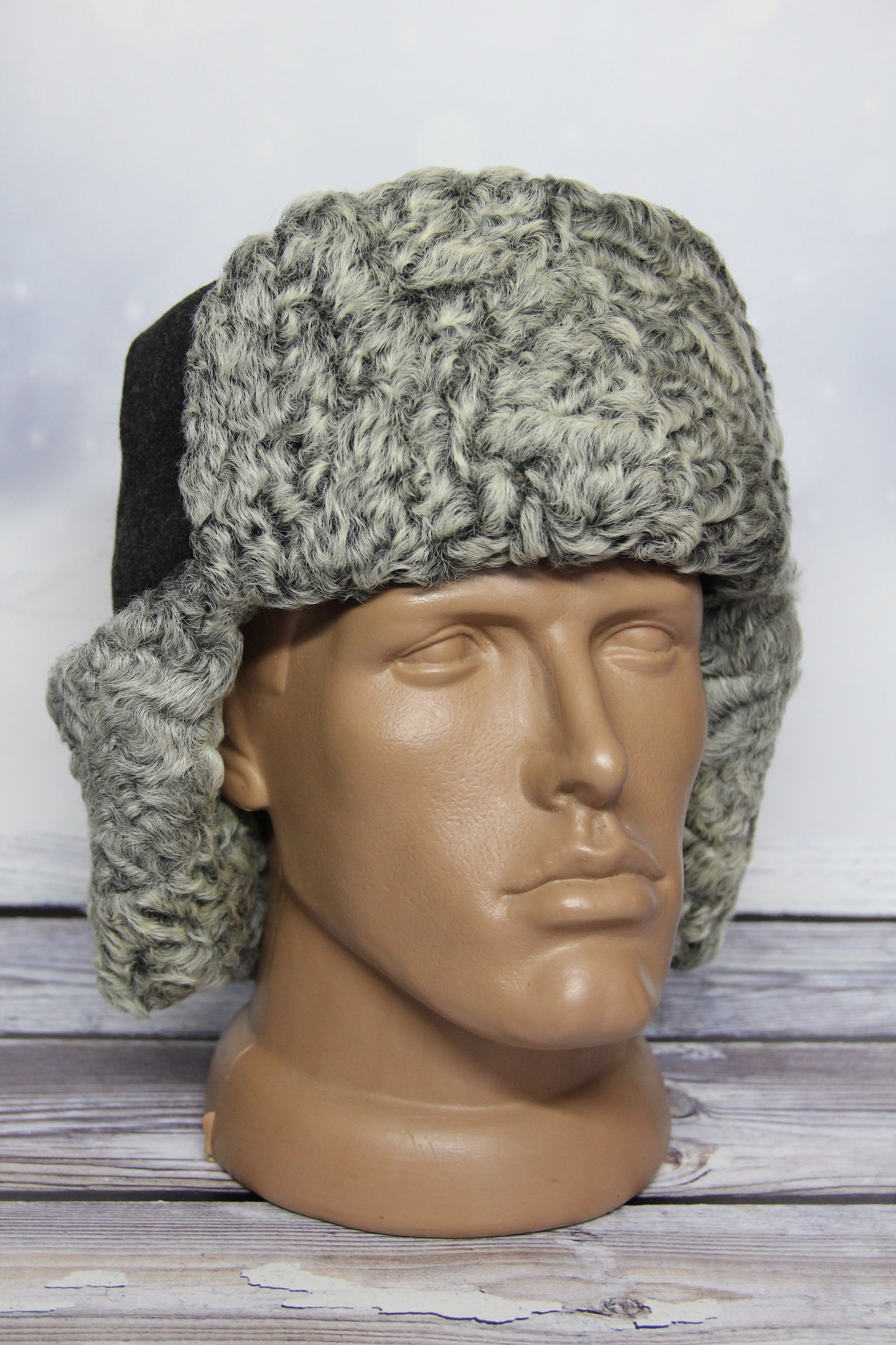 Winter Karakul Fur Hat Natural Ushanka Hat Ukrainian Winter - Etsy