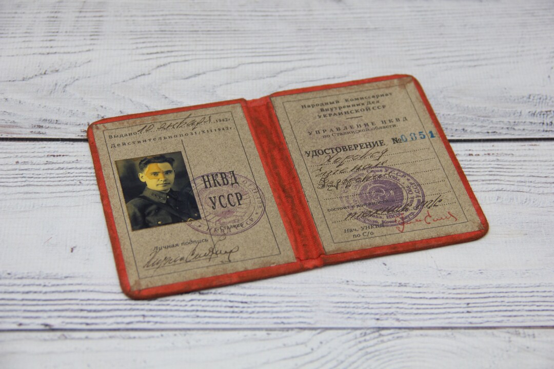 Vintage Soviet Document WWII Military ID of the USSR - Etsy