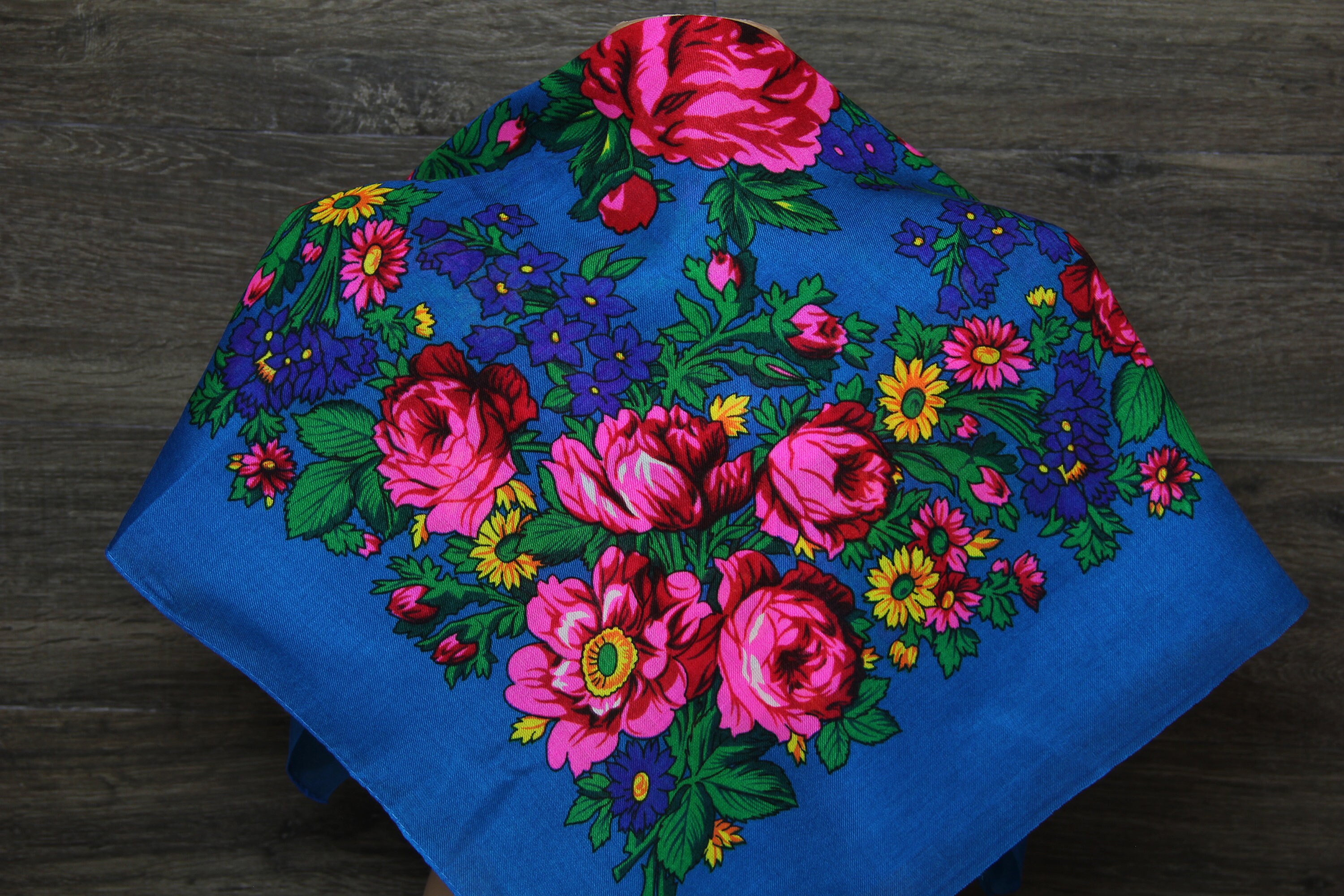 Ukrainianscarf Slavic Babushka Floral Scarf Ethnic Folk Shawl Modern ...