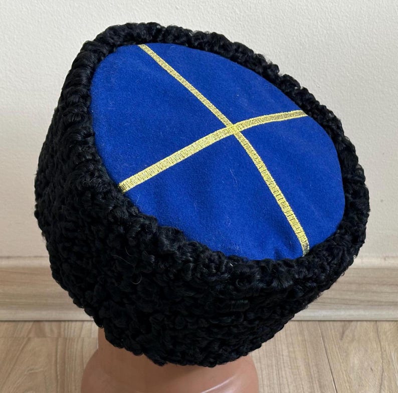 Vintage Cossack Winter Hat Papaha, Kubanka Hat, Natural Astrakhan Fur ...