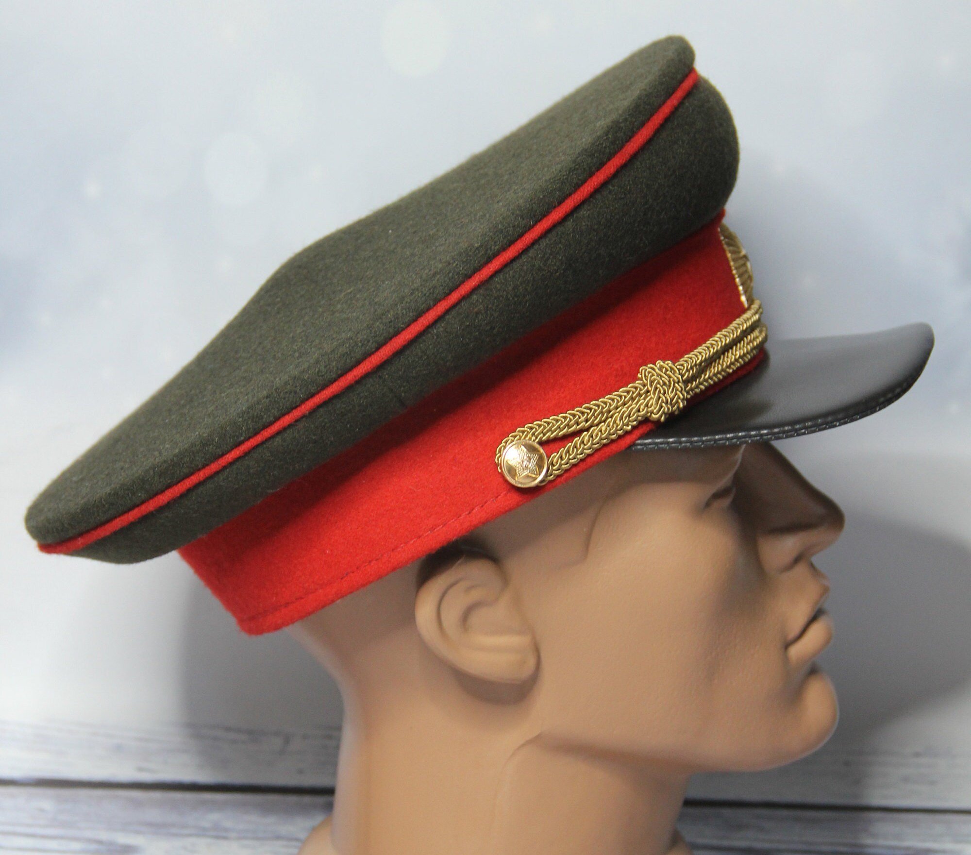 Vintage Soviet Army Officer Visor Cap Soviet Officer Cap of | Etsy