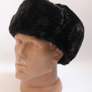 Vintage Winter Faux Fur Hat Soviet Army Design Ushanka Hat - Etsy