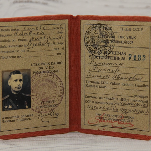 Soviet Military Id - Etsy