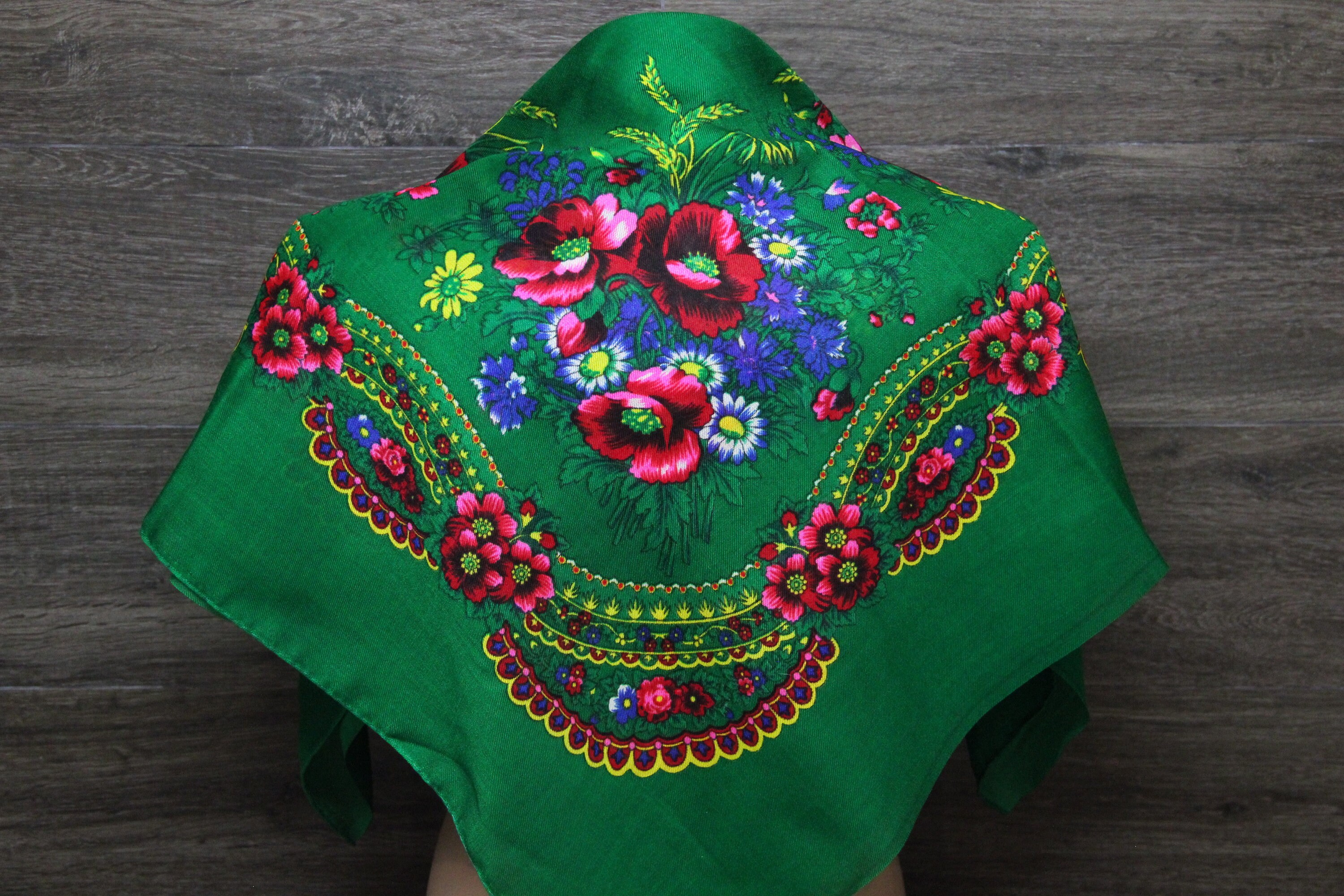 Slavic Babushka Floral Scarf Wool Scarf Ethnic Folk Shawl - Etsy UK