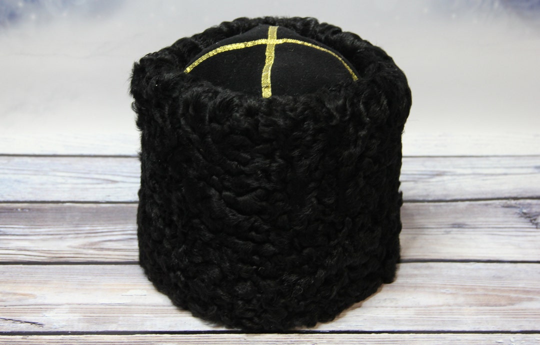 Vintage Cossack Winter Hat Papaha, Kubanka Hat, Natural Astrakhan Fur ...