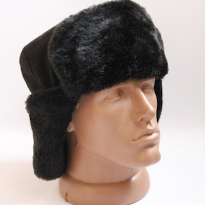 Vintage Winter Faux Fur Hat Soviet Army Design Ushanka Hat - Etsy