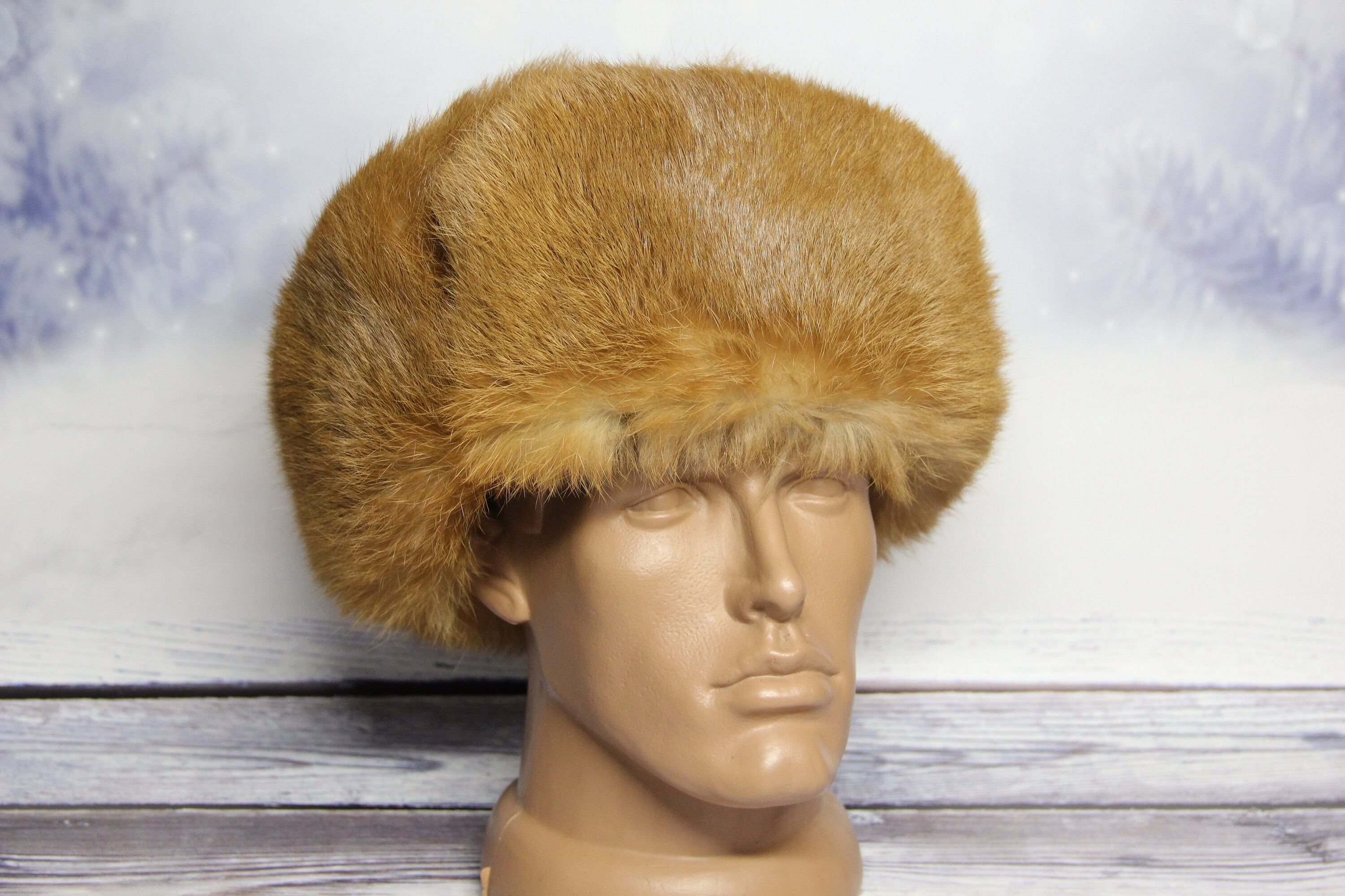 MADE in UKRAINE Winter Rabbit Fur Hat Natural Ushanka Hat - Etsy