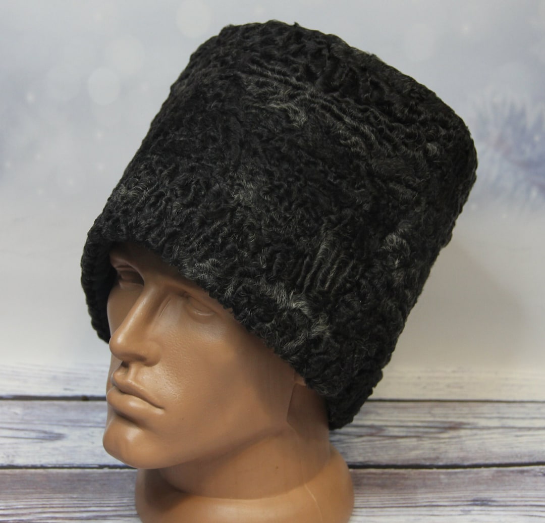 Vintage Cossack Winter Hat Papaha, Kubanka Hat, Natural Astrakhan Fur ...