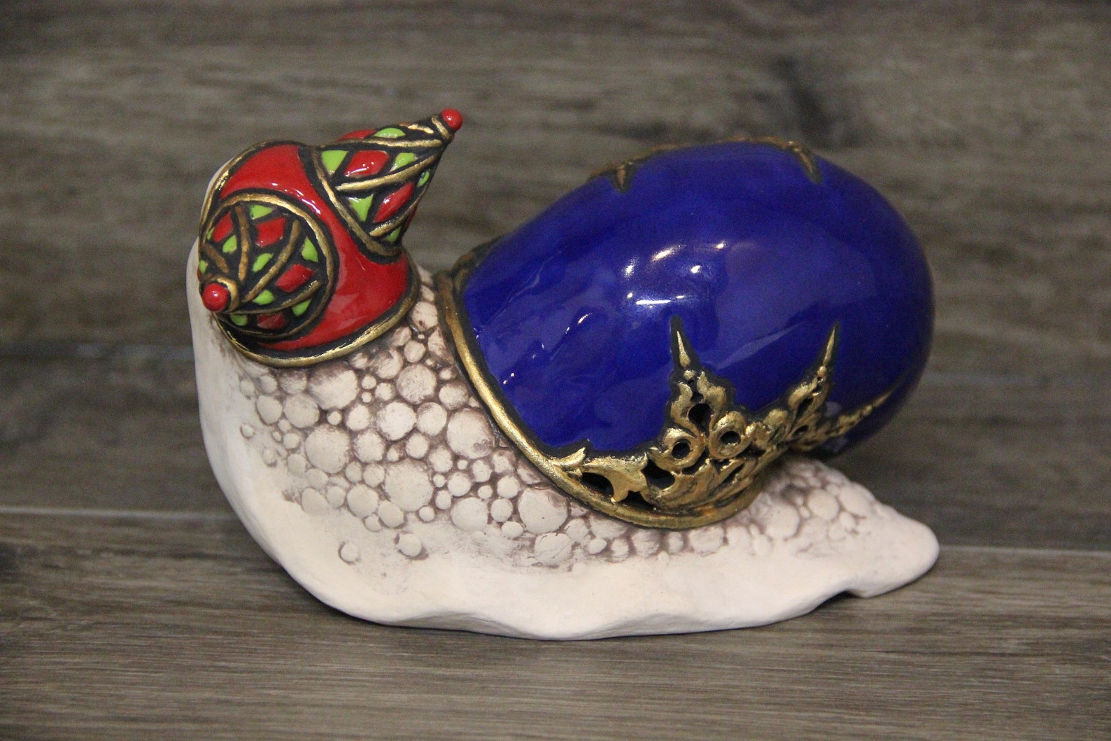 Ceramic Figurine Snail 3.93 Collectable Ceramic - Etsy